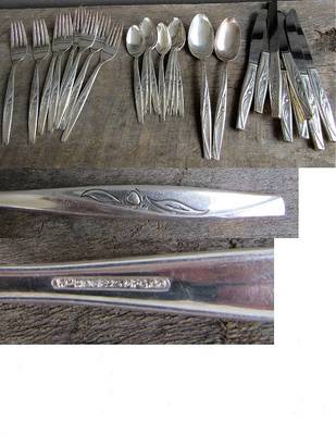 28 pc WILLIAM ROGERS FLATWARE SILVERWARE SET -- pattern ? | eBay