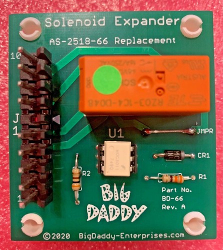 Big Daddy BD-66 Bally & Midway Pinball Solenoid Expander Relay Board AS ...