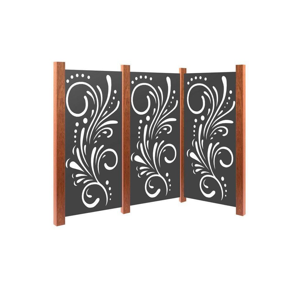 Ejoy Garden Fence 70"Hx35"W Composite Decorative Privacy Screen Panel ...