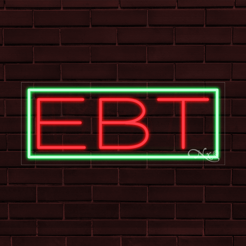 BRAND NEW "EBT" w/BORDER 30x12x1 INCH LED FLEX WINDOW/WALL INDOOR SIGN ...