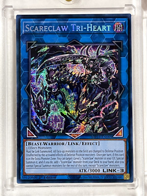 Yugioh Scareclaw Tri-Heart MP23-EN088 Prismatic Secret Rare 1st Edition ...