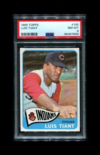 1965 LUIS TIANT TOPPS #145 ROOKIE INDIANS PSA 8 | eBay