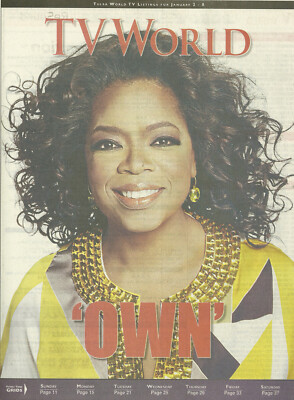 TV WORLD Magazine January 2-8 2011 Oprah Winfrey Network OWN Scott ...