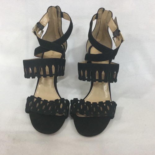 IVANKA TRUMP Drita Laser Cut Black Suede Stiletto Heels - Size 8.5M ...