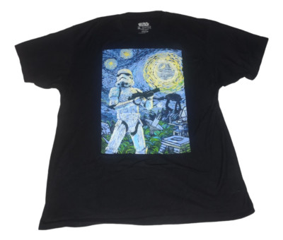 Van Gogh's Starry Night Style Stormtrooper T Shirt Men's Size XL Black ...