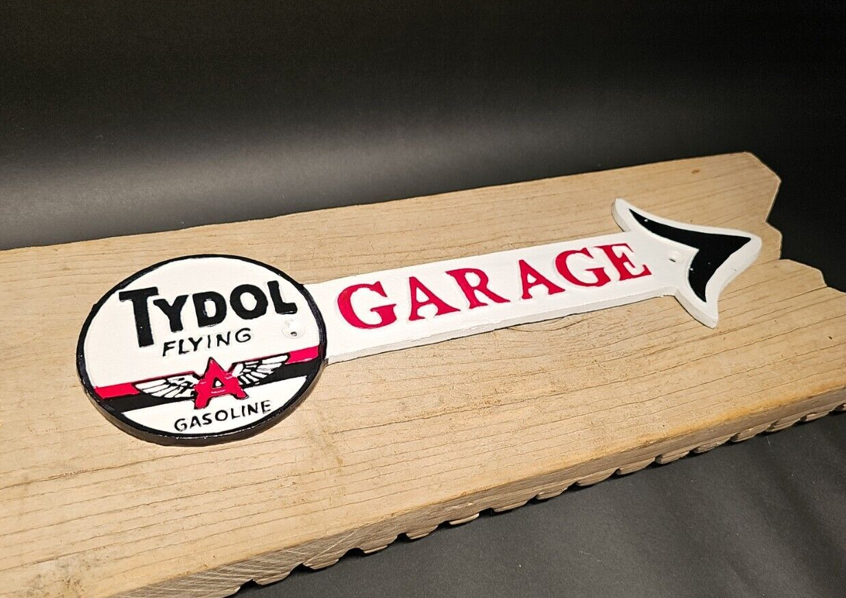 Antique Vintage Style Cast Iron Tydol Flying Gas Oil Garage Sign Plaque ...