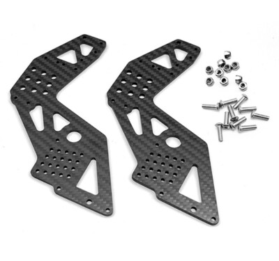 CARBON FIBER F / R CHASSIS SIDE PANELS FOR LOSI 1/8 LMT SOLID AXLE ...