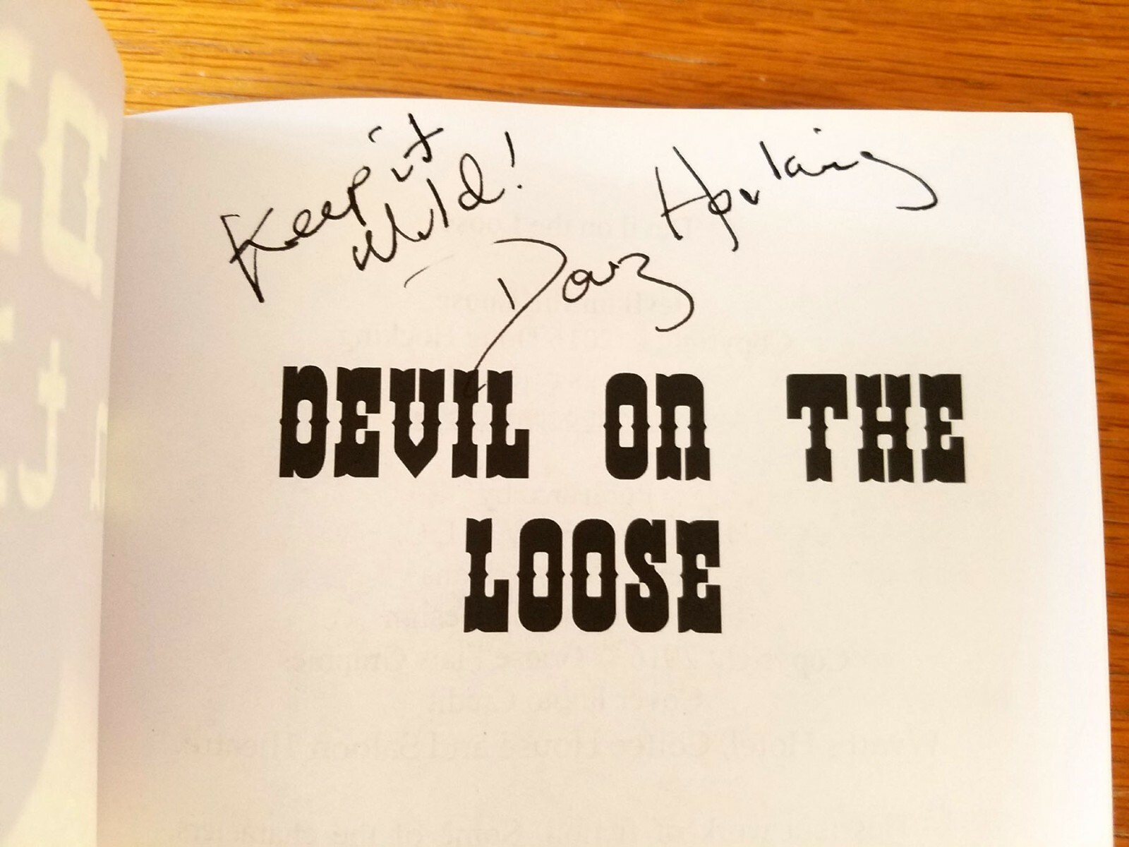 Devil on the Loose by Doug Hocking (2016, Trade Paperback) SIGNED - VERY GOOD 9780990761945| eBay