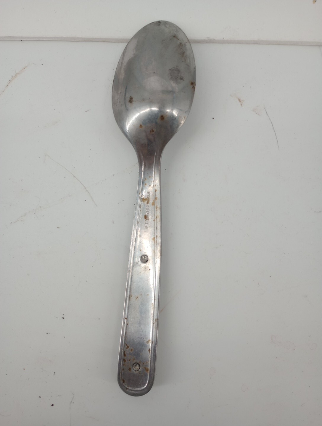 Vtg USMC MILITARY MESS Kit FORK SPOON STEEL Different Areas Made Same ...