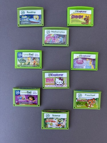 Leap Frog Leapster Explorer Leap Pad Learning 9 Game Cartridges Lot | eBay