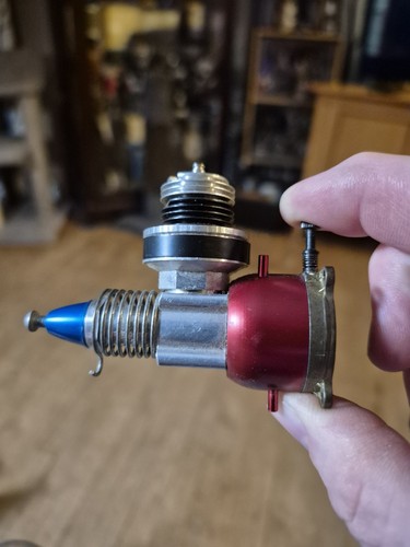 VINTAGE COX THIMBLE DROME RED PEE WEE 020 .020 GLOW MODEL AIRPLANE ...