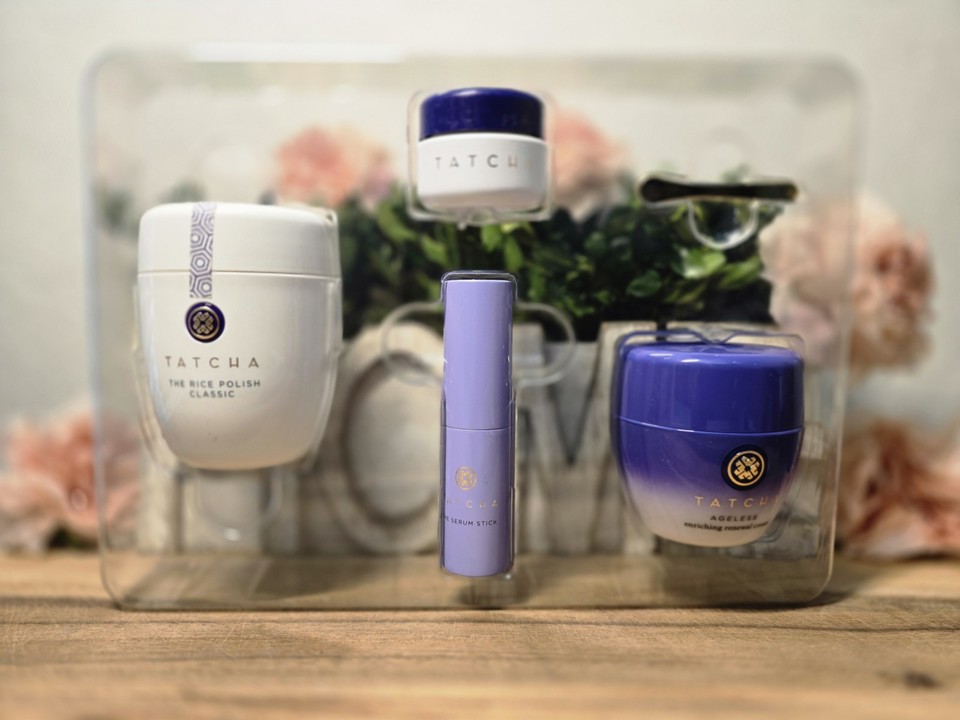 Tatcha Skin Revitalizing4 Step Ritual Set Rice Polish Serum Stick ...