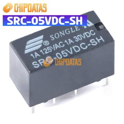 10PCS 8pins 5VDC SRC-05VDC-SH 1A 125VAC/30VDC Relay Integrated Circuits ...