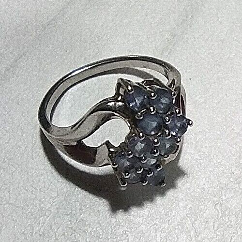 Woman 925 Sterling Silver Amethyst CZ Purple Cluster QVC RING Size 9 ...