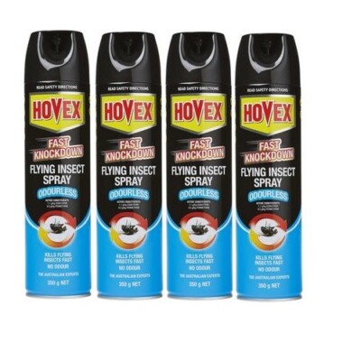 4 X Hovex FAST KNOCKDOWN ODOURLESS FLYING INSECT SPRAY 350g | eBay
