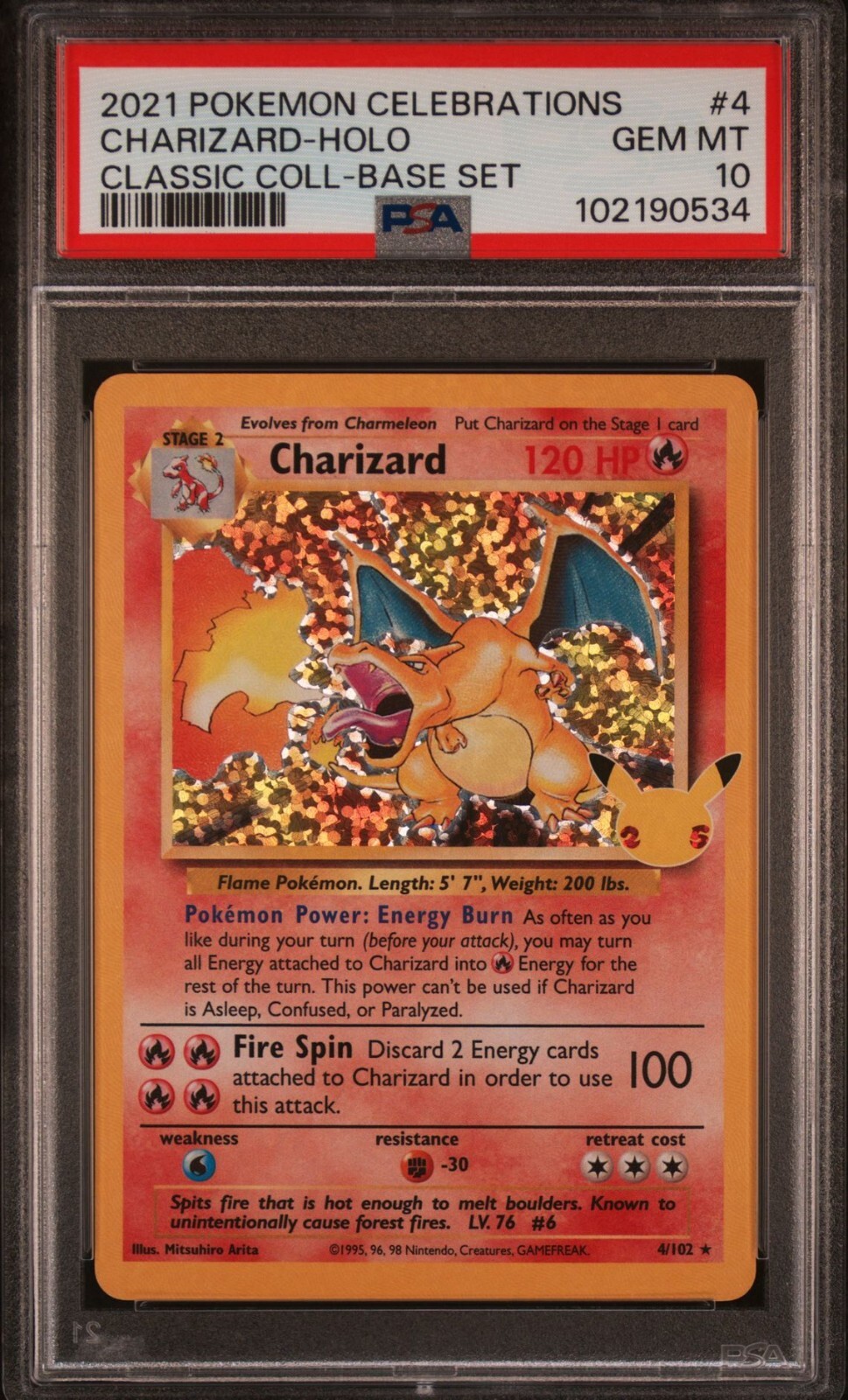Charizard 2021 Celebrations: Classic Collection #4 Holo Price Guide ...