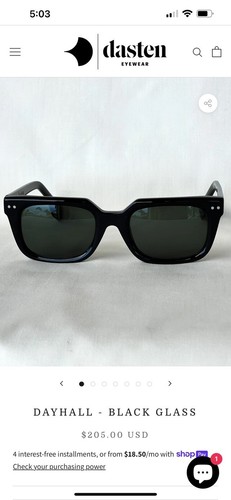 #2087 Dasten EYEWEAR DAYHALL BLACK GLASSES | eBay