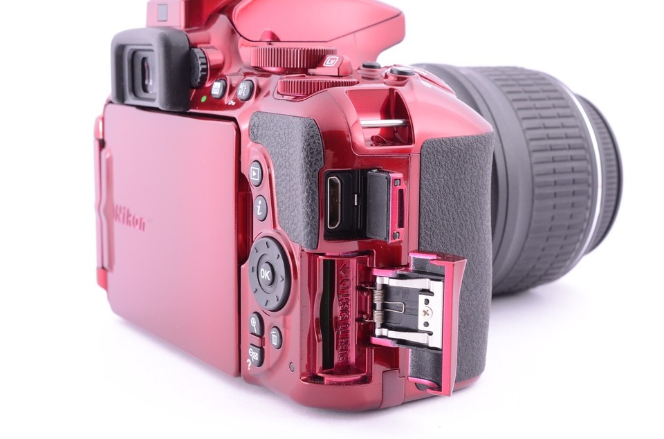 [N-MINT, SC: 8k] Nikon D5500 DSLR Camera Red Body Lens Kit w/AF-S 18 ...