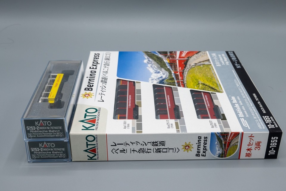 KATO 10-1655 Swiss Rhätische Bahn RhB Bernina Express + 5253-2 panorama ...