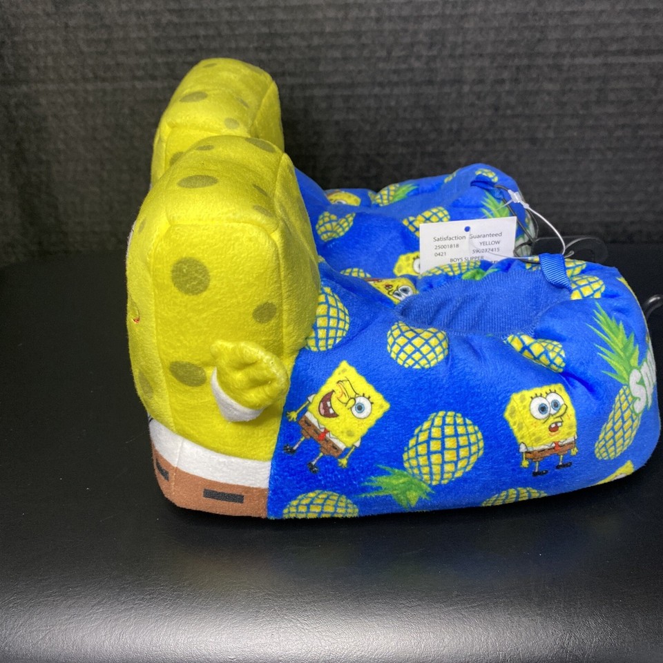 Nickelodeon SpongeBob SquarePants Plush Slippers Unisex Kids 11-12, 13 ...