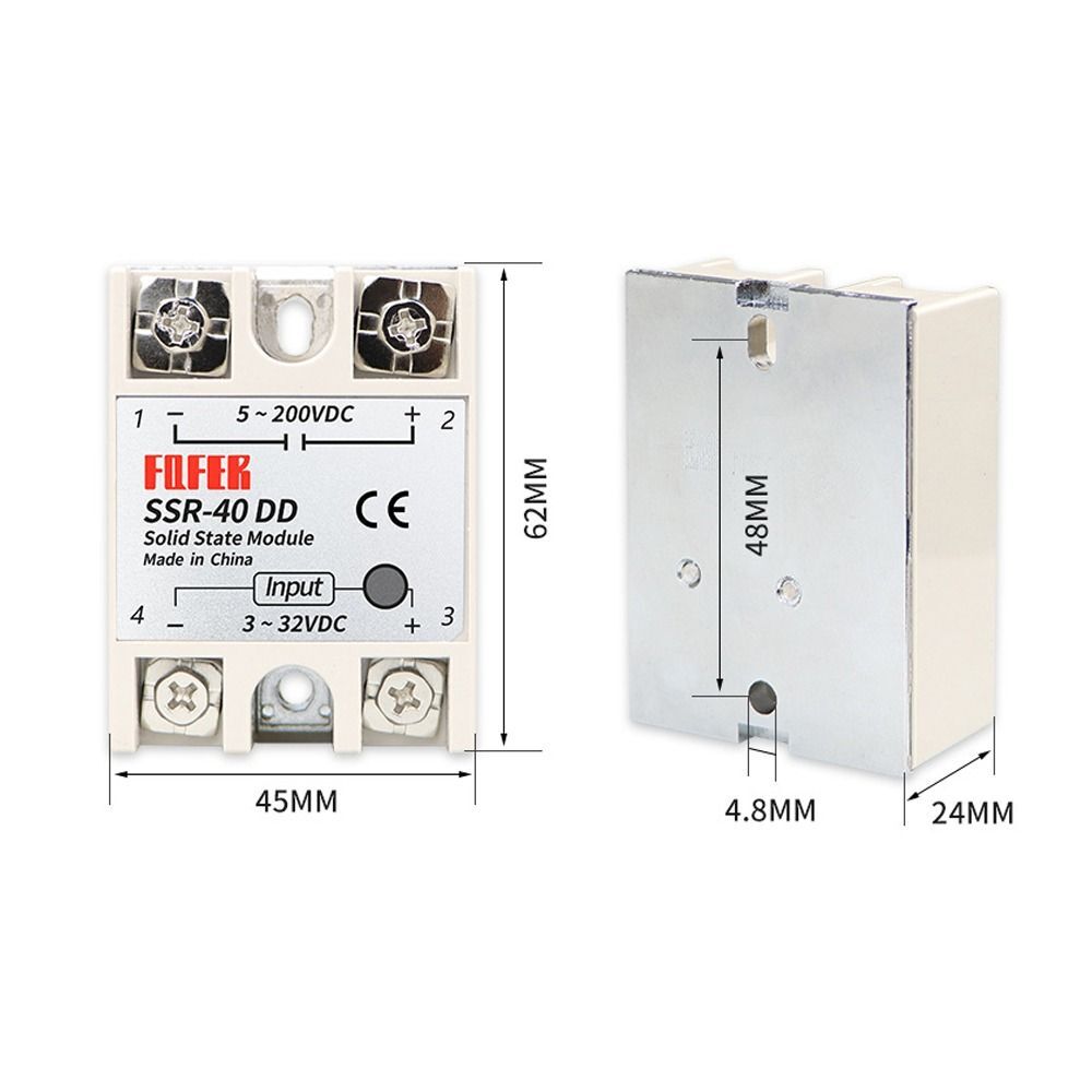 Output 5-60V DC Solid State Relay Input 3-32V DC Heat Sink Relay | eBay