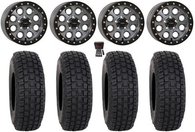 System 3 SB-7 Beadlock 15"Wheels Titanium (4+3) 32"RX600 Tires 1500 ...