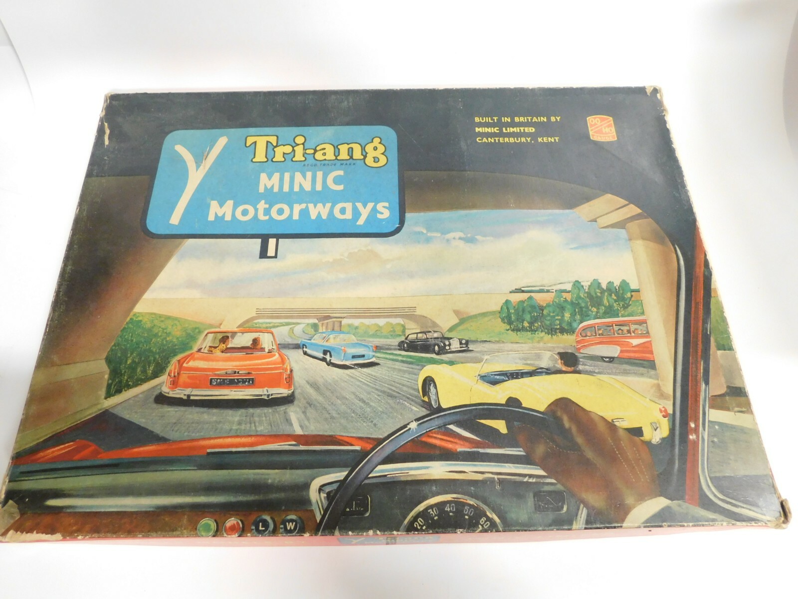 Vintage Tri-Ang Minic Motorways Slot Car Track & Two Buses. 100% ...