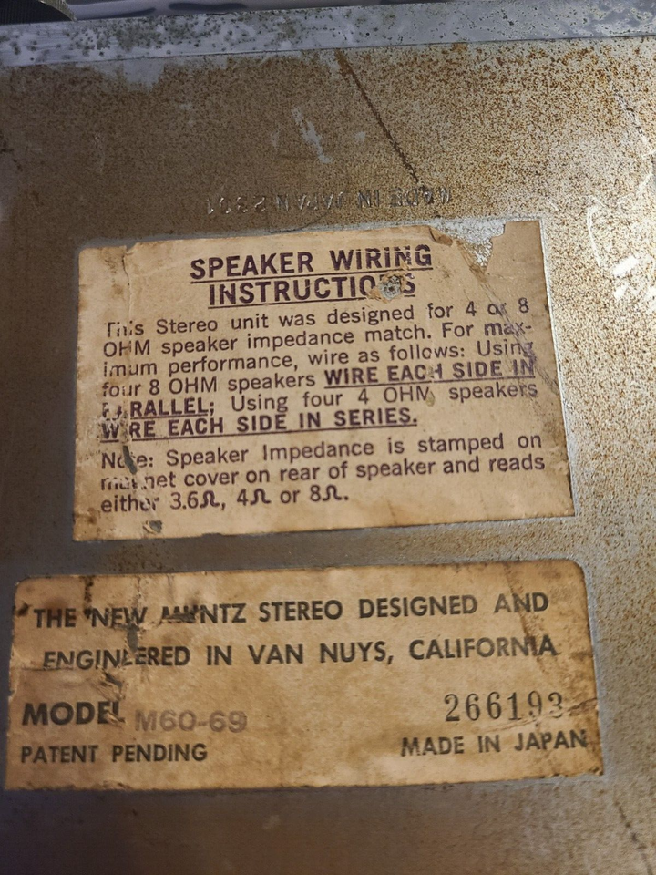 Vintage Rare Muntz Car Stereo Model M60-69 4 or 8 Track (WORKS, TESTED ...