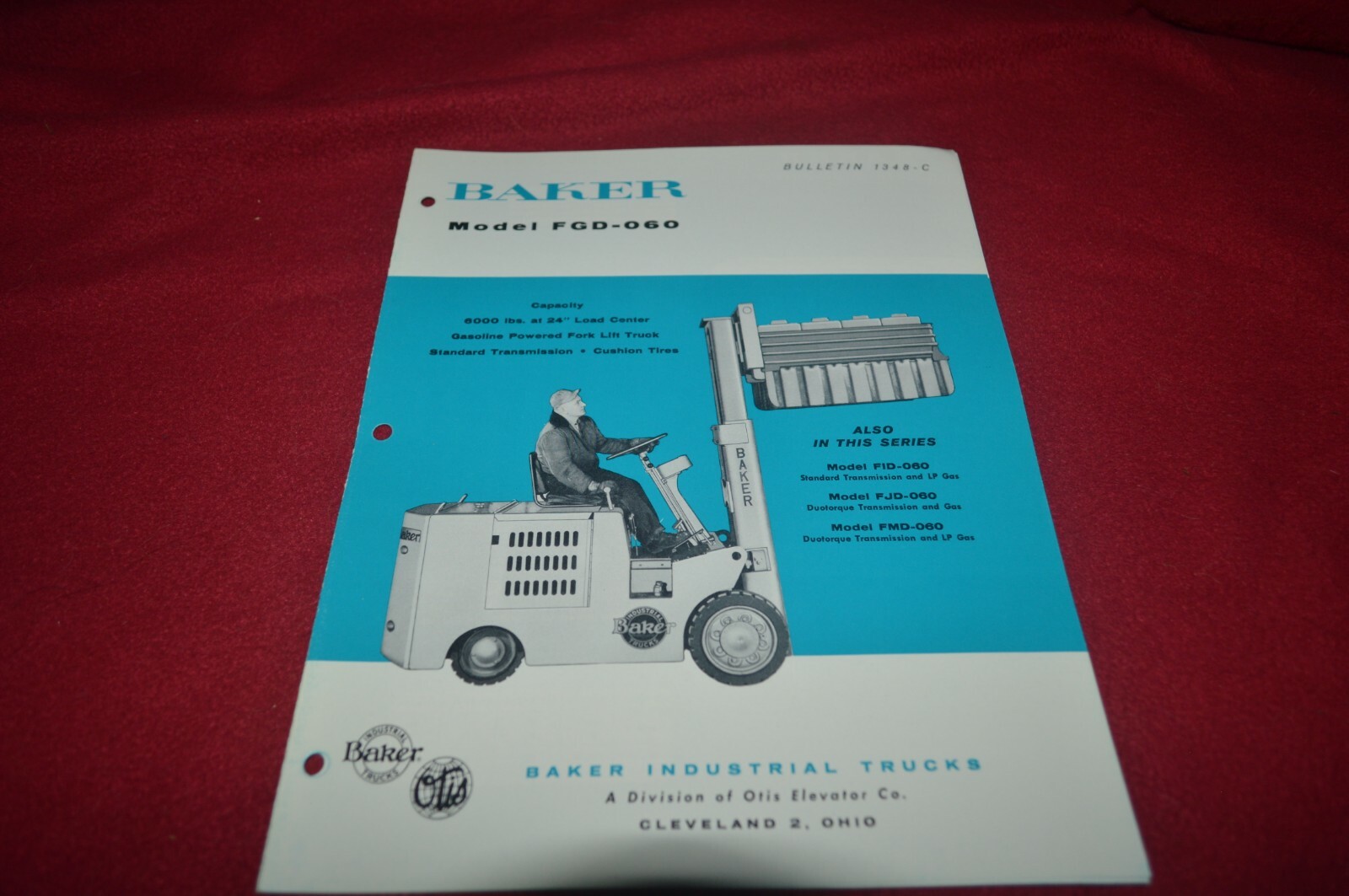 Baker FGD-060 Fork Lift Truck Forklift Dealer's Brochure MFPA2 | eBay