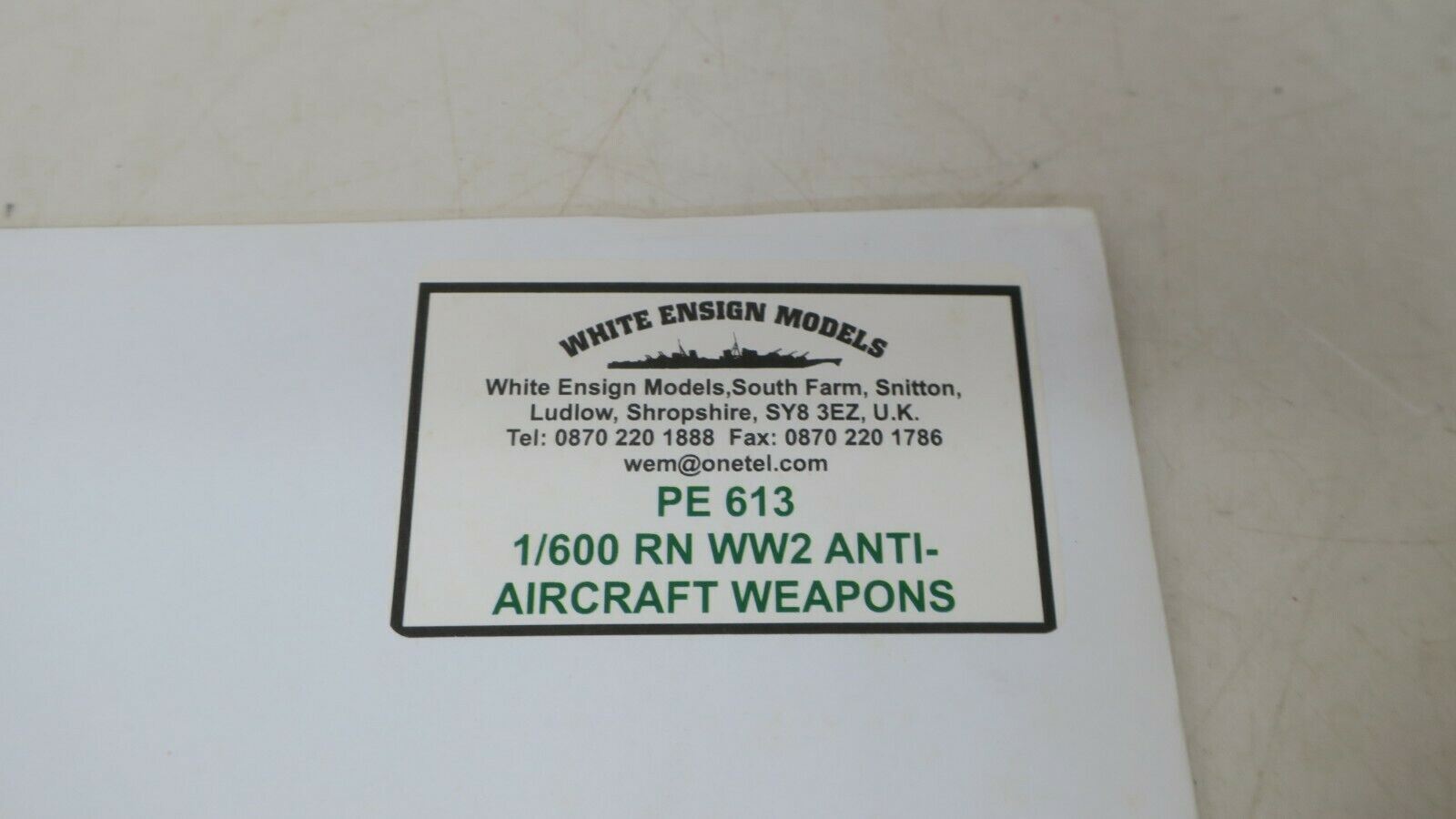White Ensign Models 1/600 scale RN WW2 Anti-Aircraft Weapons | eBay