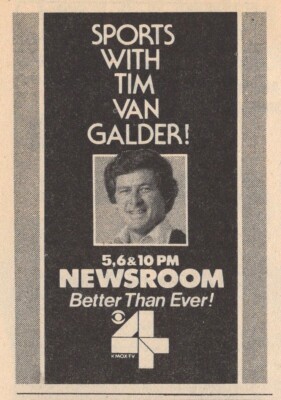 1981 KMOX ST LOUIS TV NEWS AD TIM VAN GALDER SPORTS REPORTER | eBay