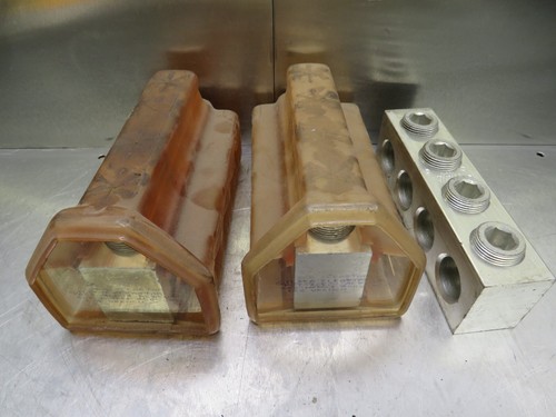 ILSCO Clear Tap PCT-4-600 AL 9CU 600MCM-4 Lot of 2 + Extra Bar! | eBay