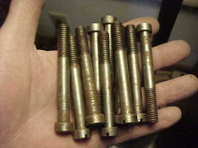 10 NOS 3/8"- 16 X 3" Fillister Head Slotted Steel Machine Cap Screw USA ...