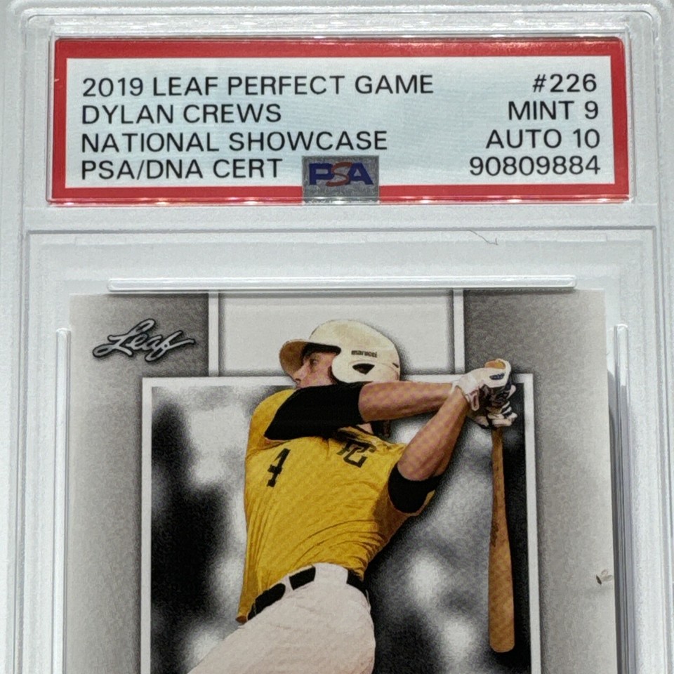 Mint 2019 Leaf Perfect Game Dylan Crews Rookie Auto RC AU PSA 9/10 Mint ...