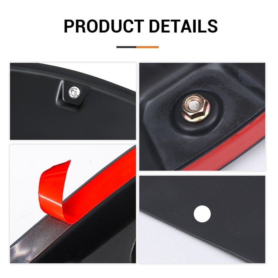 Matte Black Wide Wheel Arches Extensions Body Kit For Ford Ranger T6 ...