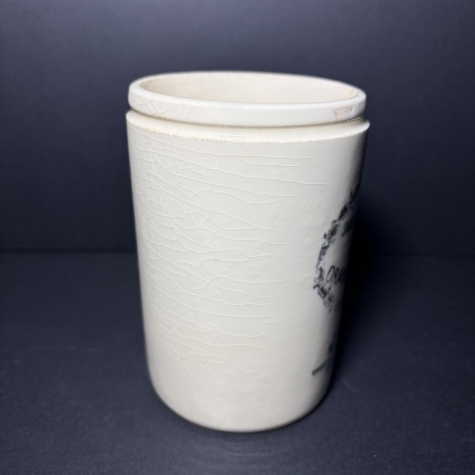Antique Ironstone Crock Jar JAMES KEILLER & SON DUNDEE Orange Marmalade ...