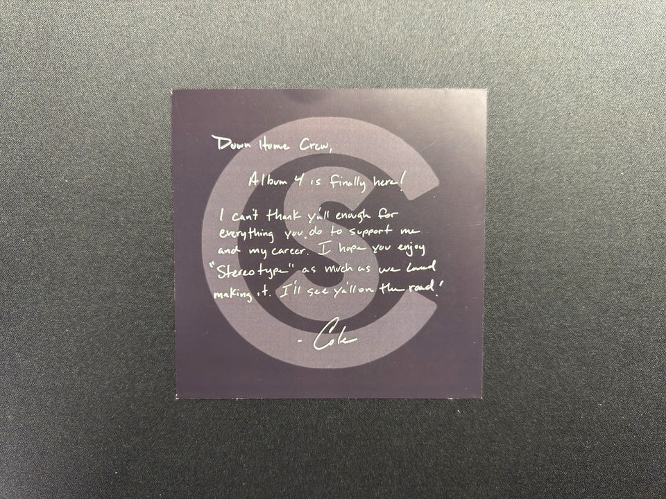 COLE SWINDELL Signed CD Booklet Cover Insert Stereotype Autographed ...