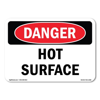 Hot Surface ANSI OSHA ANSI Danger Sign Metal Plastic Decal | eBay