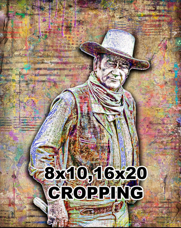 John Wayne Poster, John Wayne The Duke Tribute Print 20x30in Free ...