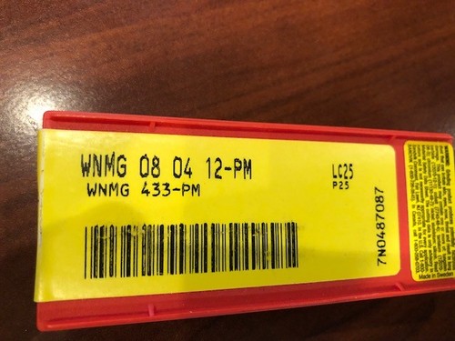 Sandvik WNMG 433-PM grade LC25 (P25) for steel carbide insert, 1 box of ...