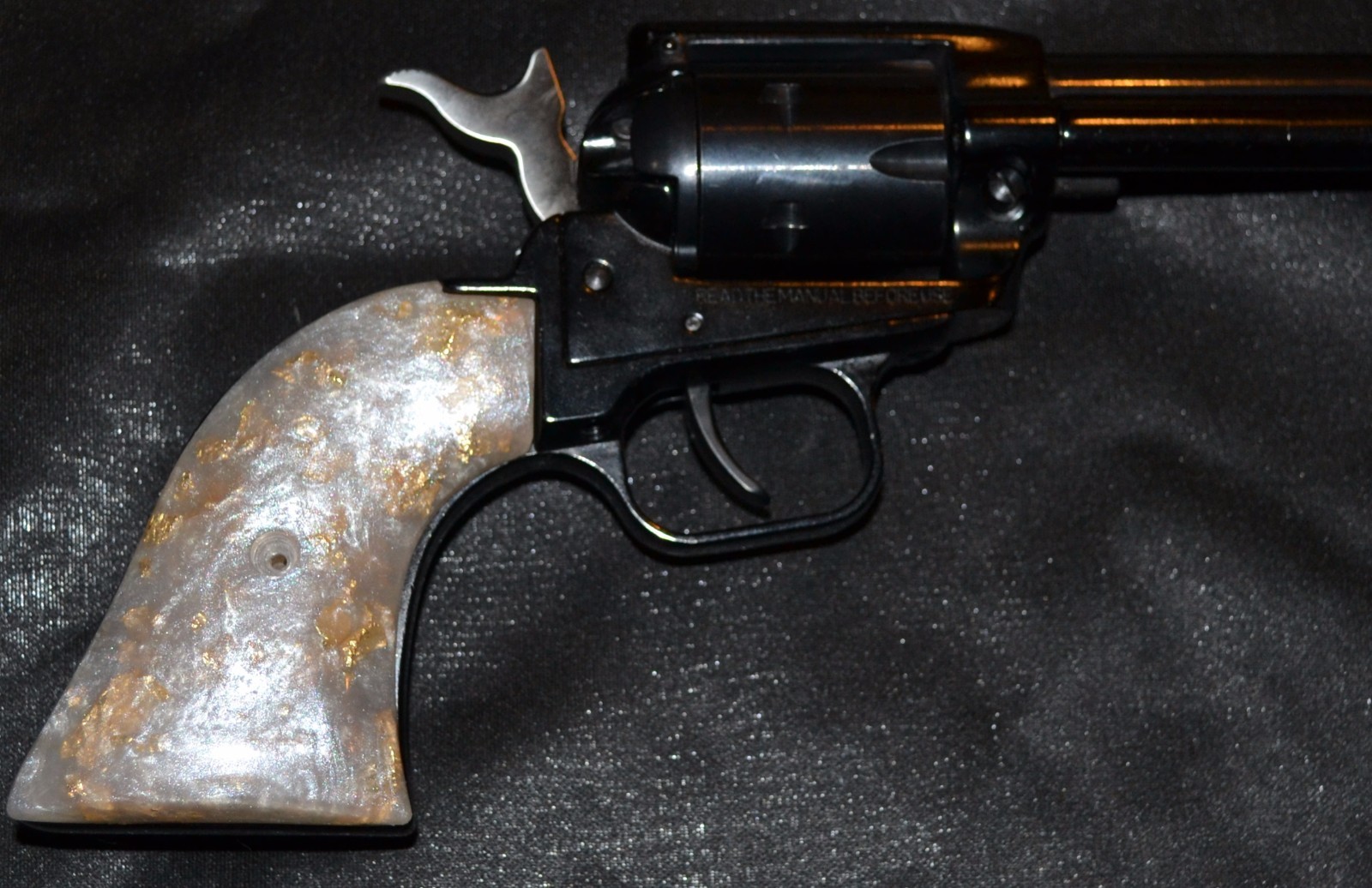 Heritage Rough Rider pistol grips pearl with gold leaf plastic with ...