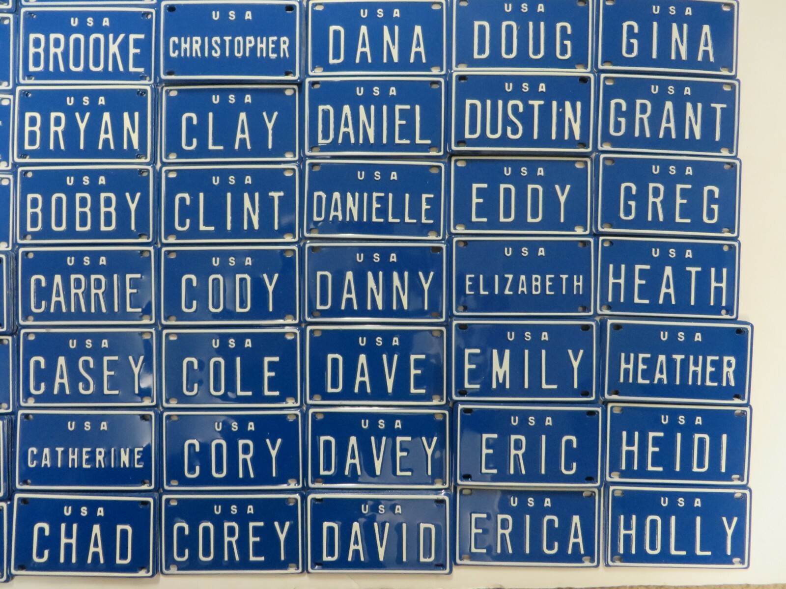 Vintage 70's USA Personalized YOUR NAME Bicycle Bike License Plates Tag ...