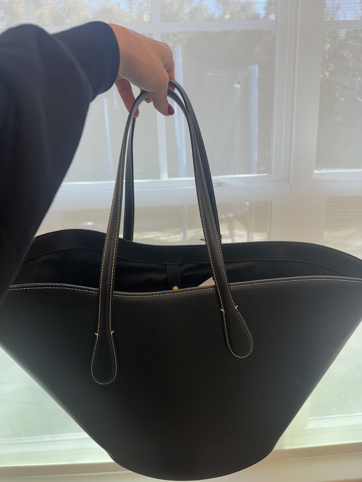 NWT Little Liffner Black Tulip Shoulder Bag Large Tote Work Laptop ...