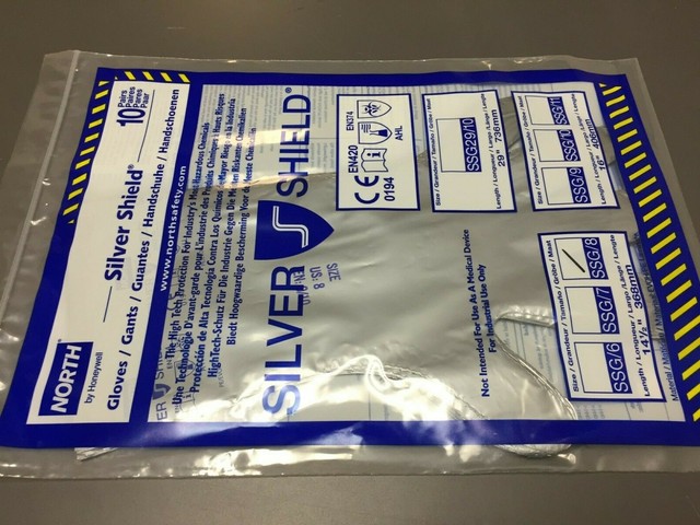 50 Pairs of Honeywell Silver Shield Ssg/8 Chemical Resistant Gloves ...