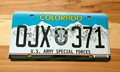 Colorado U.S. Army Special Forces License Plate | eBay