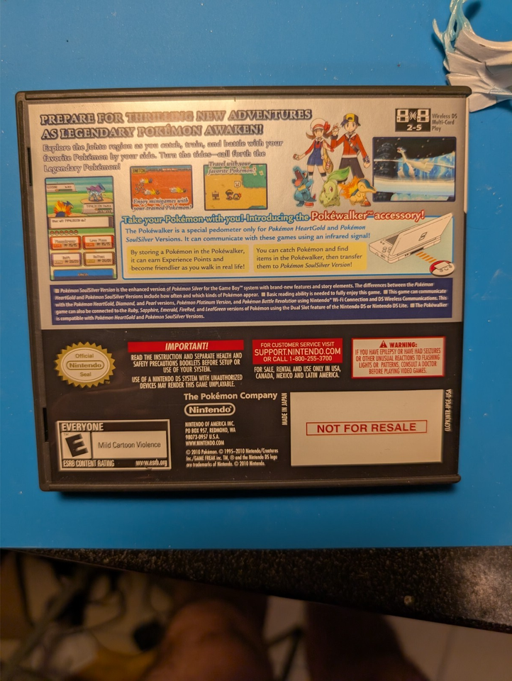 Pokemon: SoulSilver DS. Authentic. PokeWalker. Lugia Figure. Box case ...