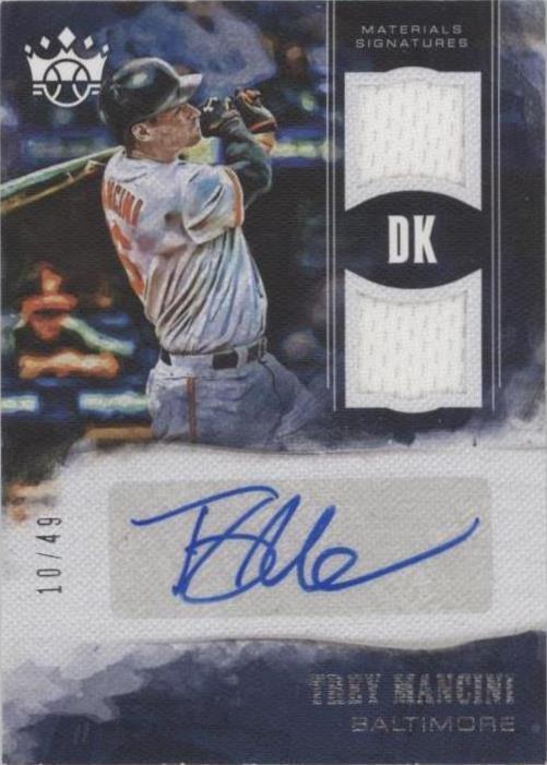 2018 Panini Diamond Kings - Dk Materials Signatures Trey Mancini #MS-TM ...