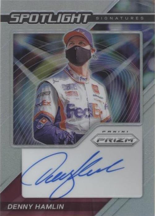 2021 Panini Prizm - Spotlight Signatures Denny Hamlin #SS-DH (AU) for ...