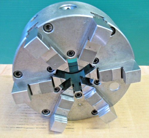 BUCK CHUCK 8-1/4" 6 JAW L-0 MOUNT LEBLOND W/KEY O/D JAWS ONLY **VGC ...