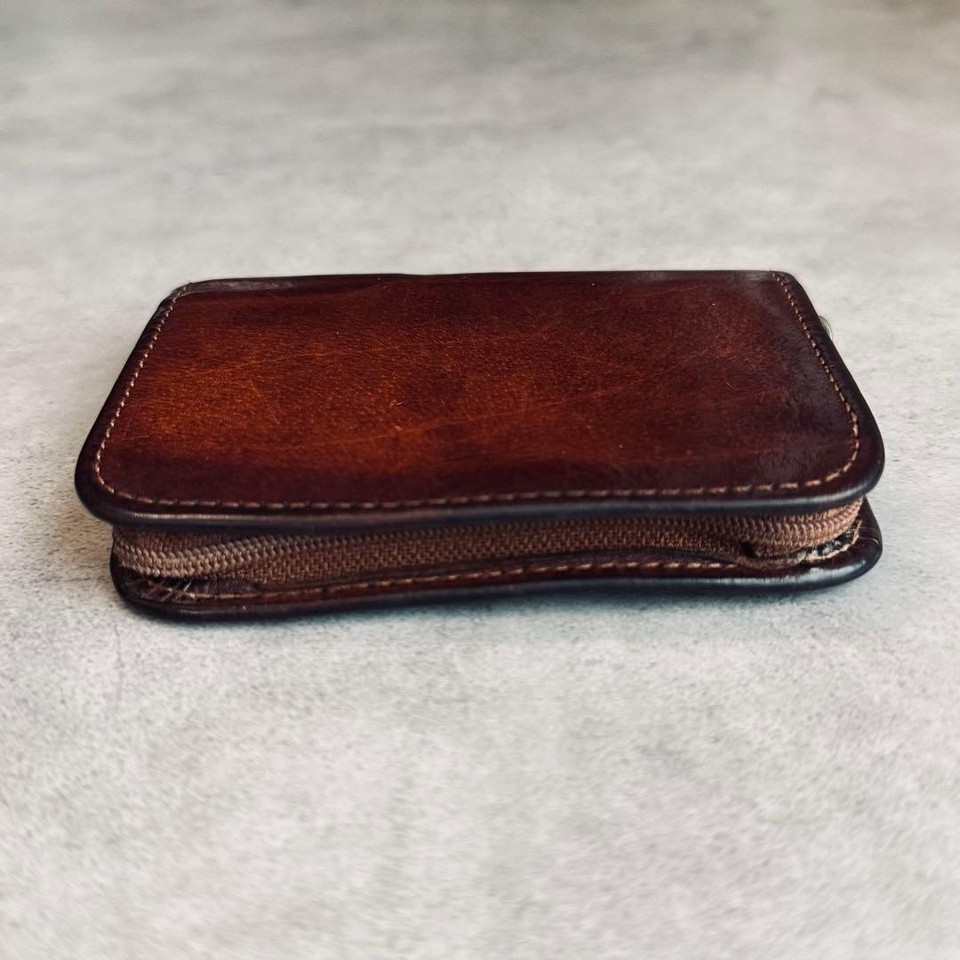 COACH Leather Round Zip Coin Case Vintage | eBay UK